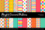 Playful Carnival Digital Papers, a Pattern Graphic by ZoollGraphics