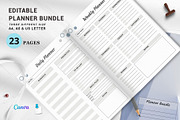 Canva Editable Planner Bundle Vol.31, a Stationery Template by Design Zone
