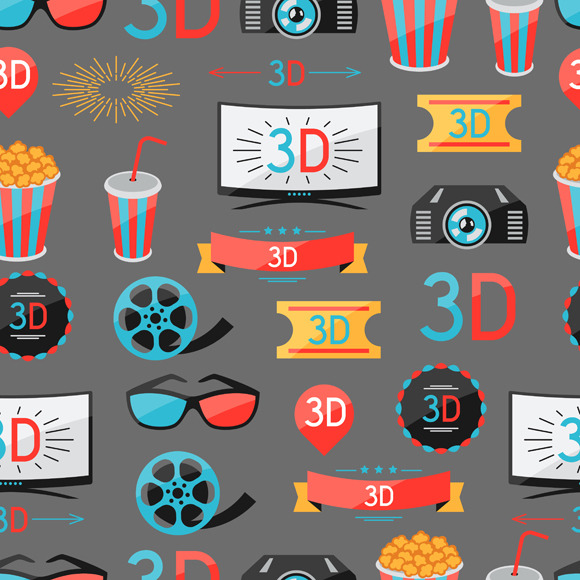 Cinema patterns., a Pattern Graphic by incomible | Creative Market