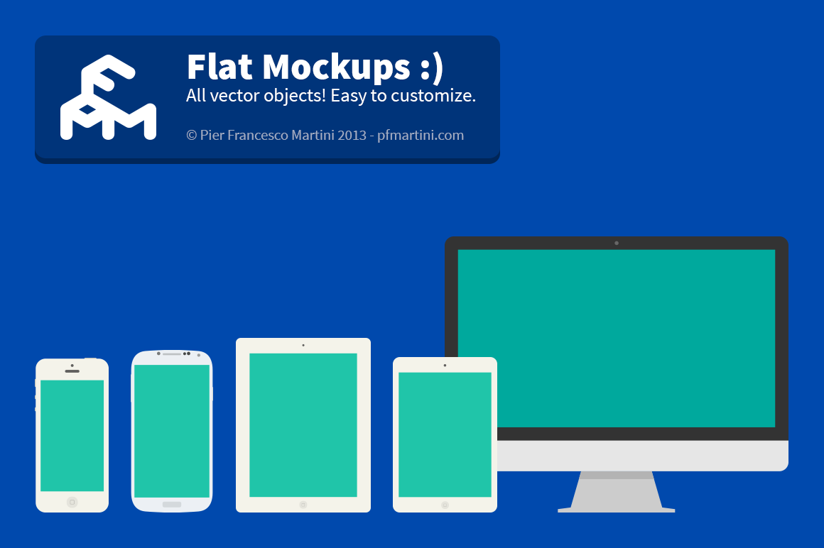 Flat Mockups :), a Mockup by MARTINI Type Designer | Creative Market