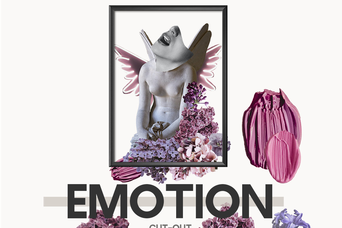 Emotion collage creator Cuts out, an Object Graphic by 60secondsArt