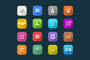 12 Colourful Business Icons, an Icon by Creative VIP