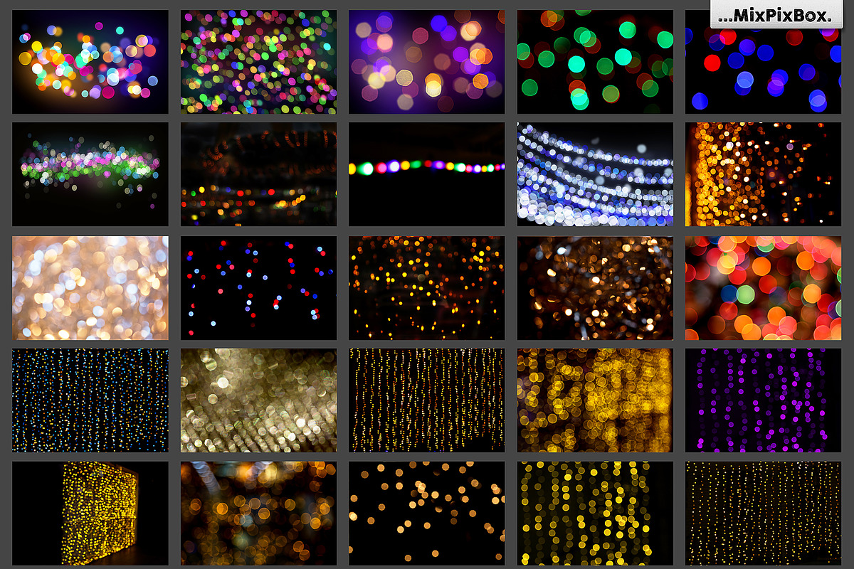 100 Bokeh Photo Overlays, a Layer Style Add-On by MixPixBox