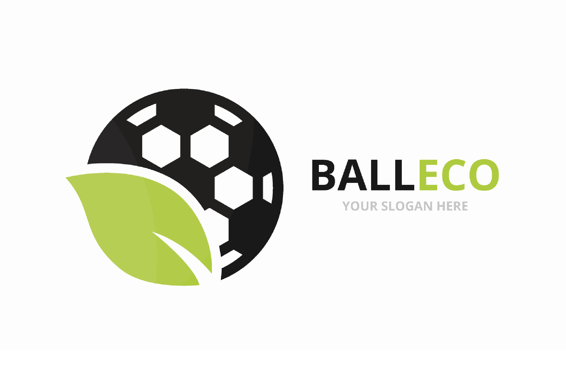 Vector soccer and leaf logo, a Branding & Logo Template by GraphiShop