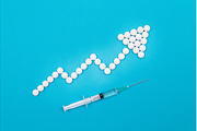 Upward Arrow Made from White Pills, a Health & Medical Photo by ...
