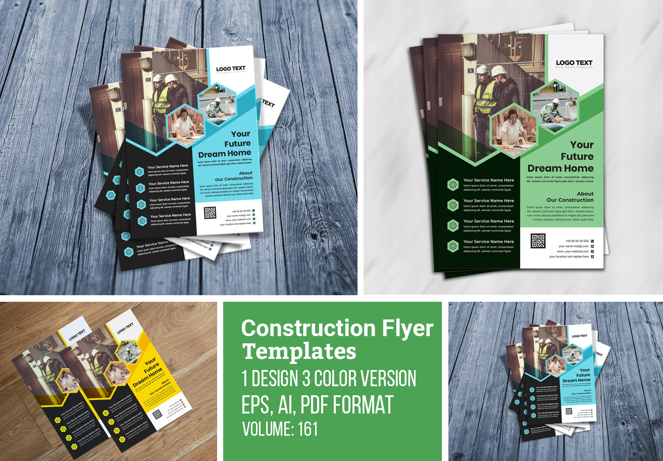 Construction A4 flyer Design, a Flyer Template by MRI STUDIO
