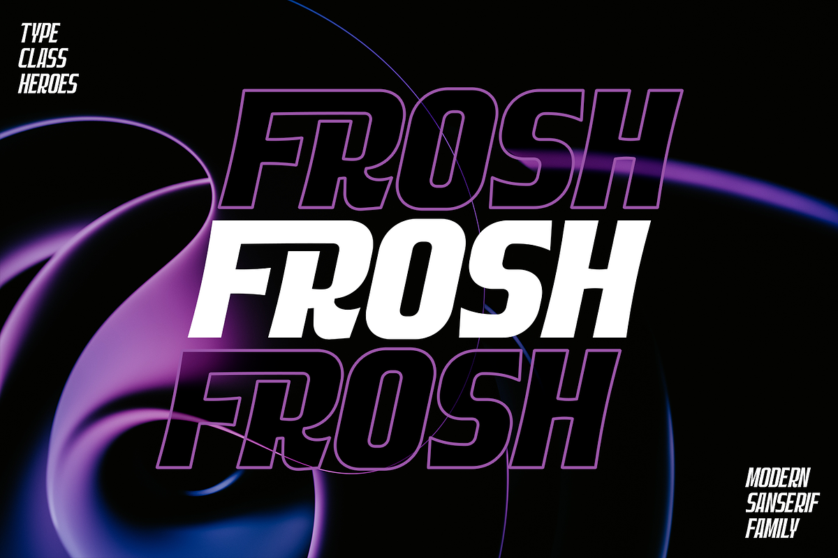 Frosh Font Family, a Sans Serif Font by TypeClassHeroes