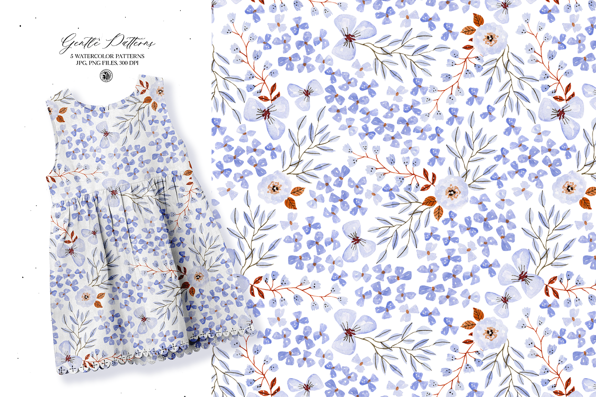 Gentle Patterns, a Pattern Graphic by Webvilla Studio