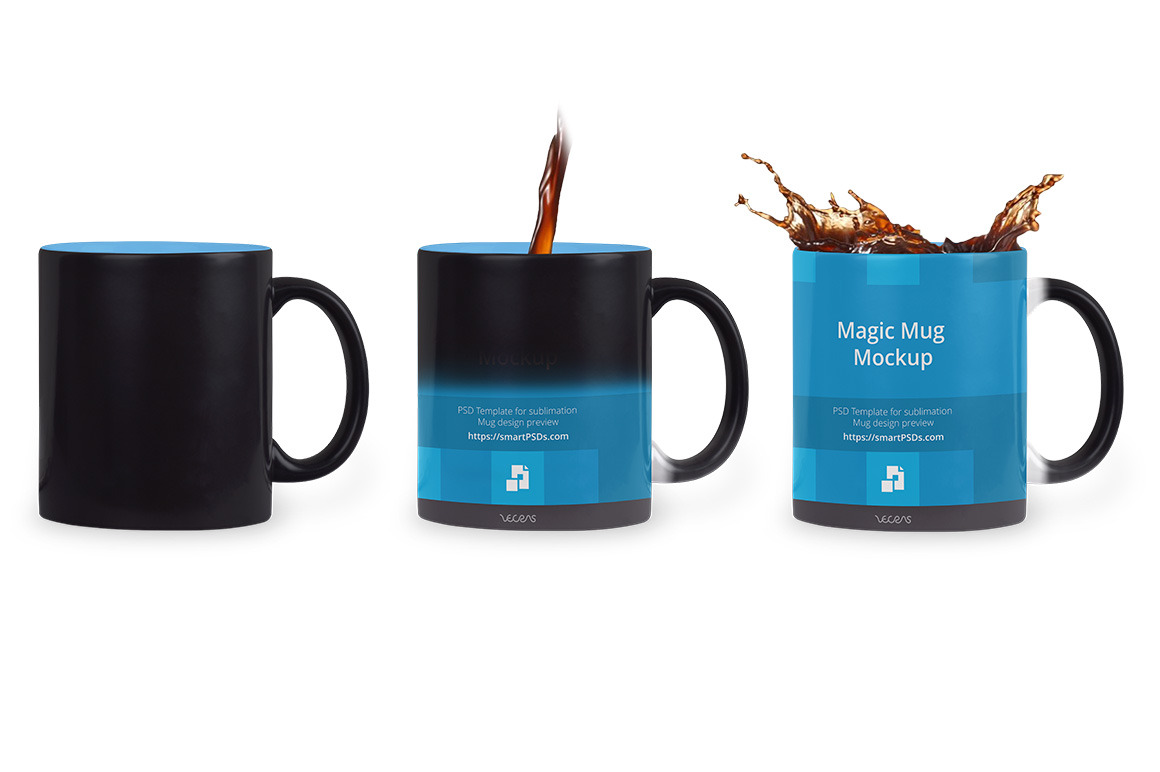 Black Magic Coffee Mug Design Mockup, a Product Mockup by VecRas