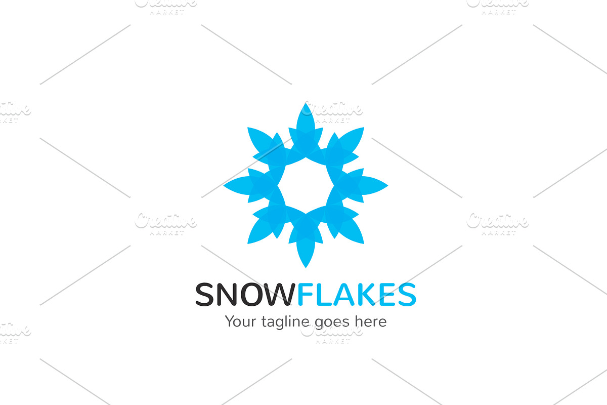 Snowflakes Logo, a Branding & Logo Template by XpertgraphicD