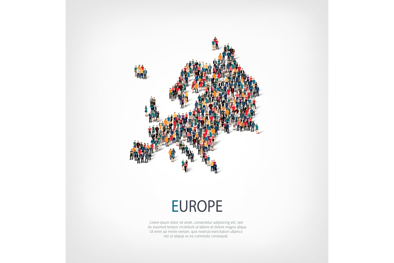 people map country Europe vector, a Person Illustration by 3D Tai ...