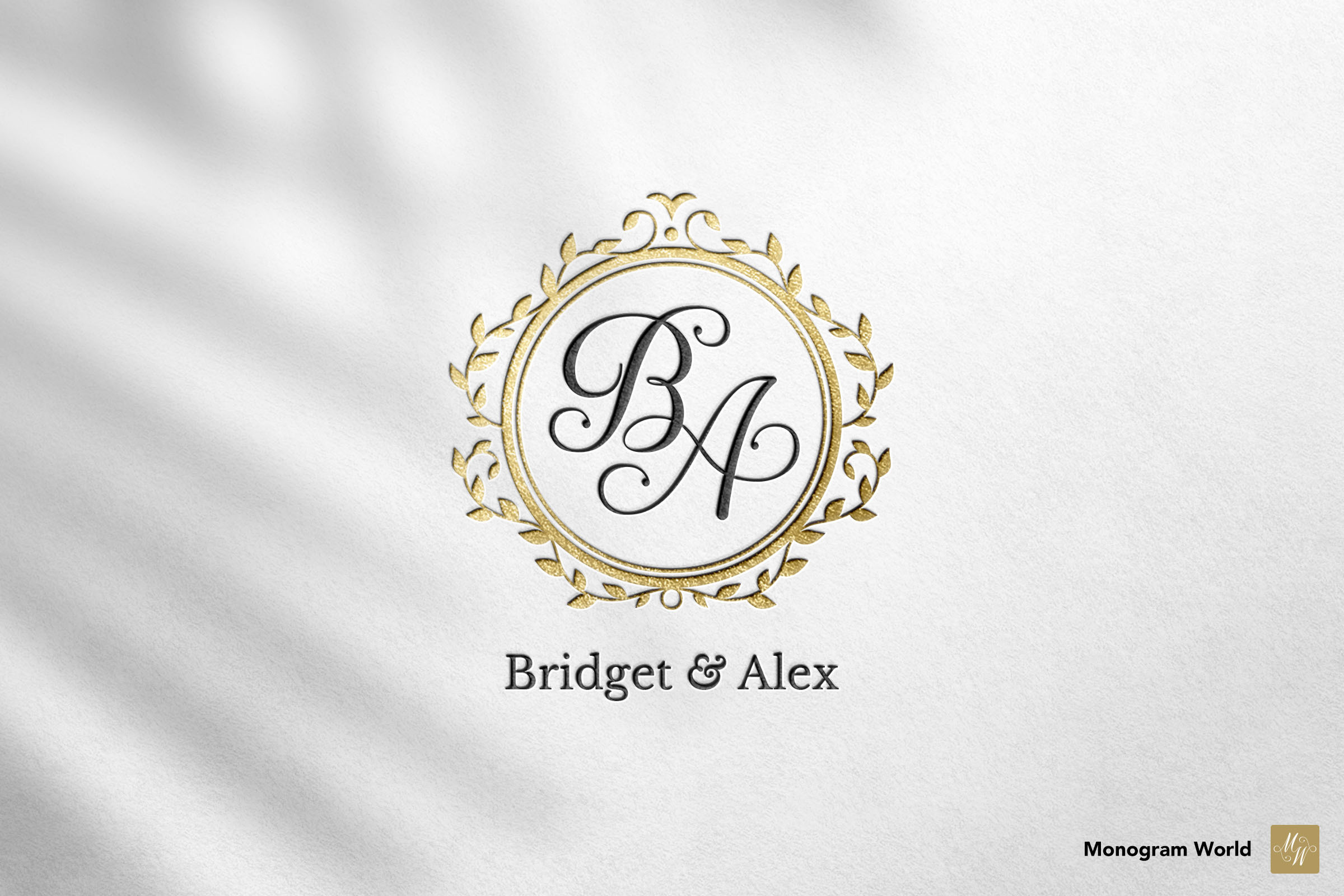 Wedding Monogram BA, a Branding & Logo Template by Monogram World