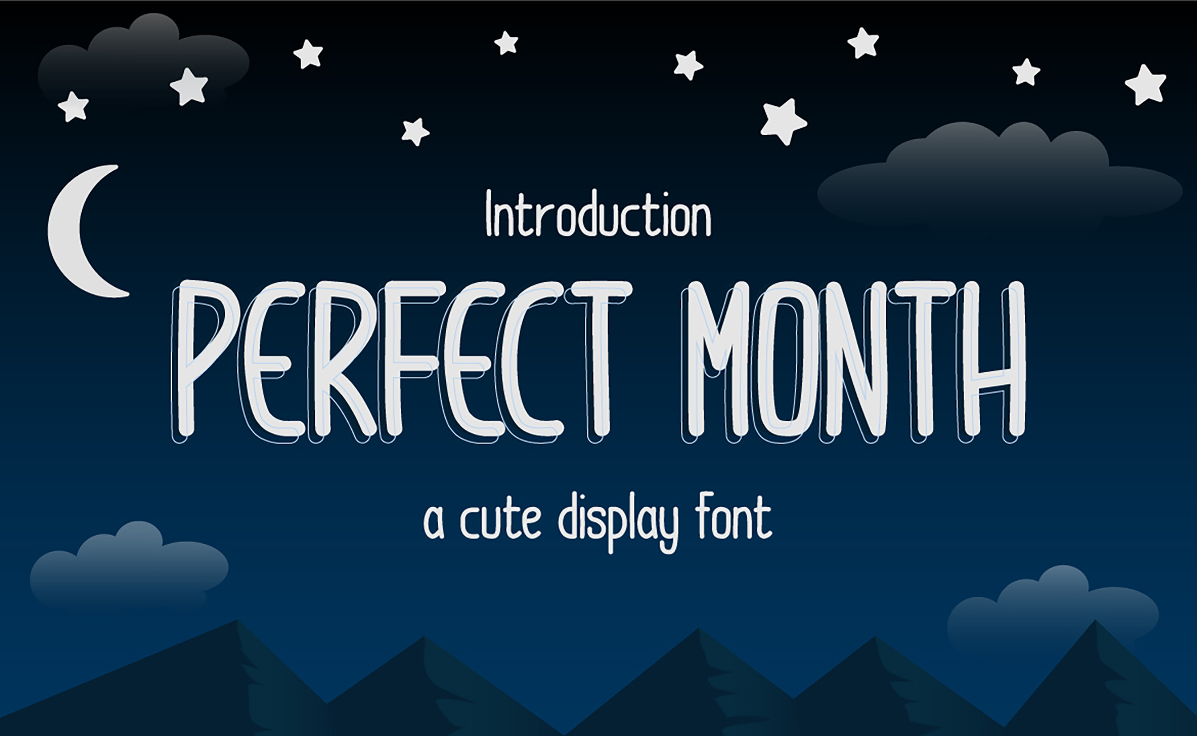 Perfect Month - a Cute Display Font