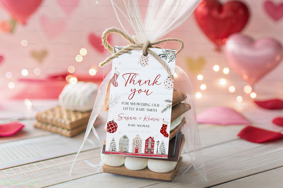 Valentine Favor Tag Mockup, a Product Mockup by TatiMockup