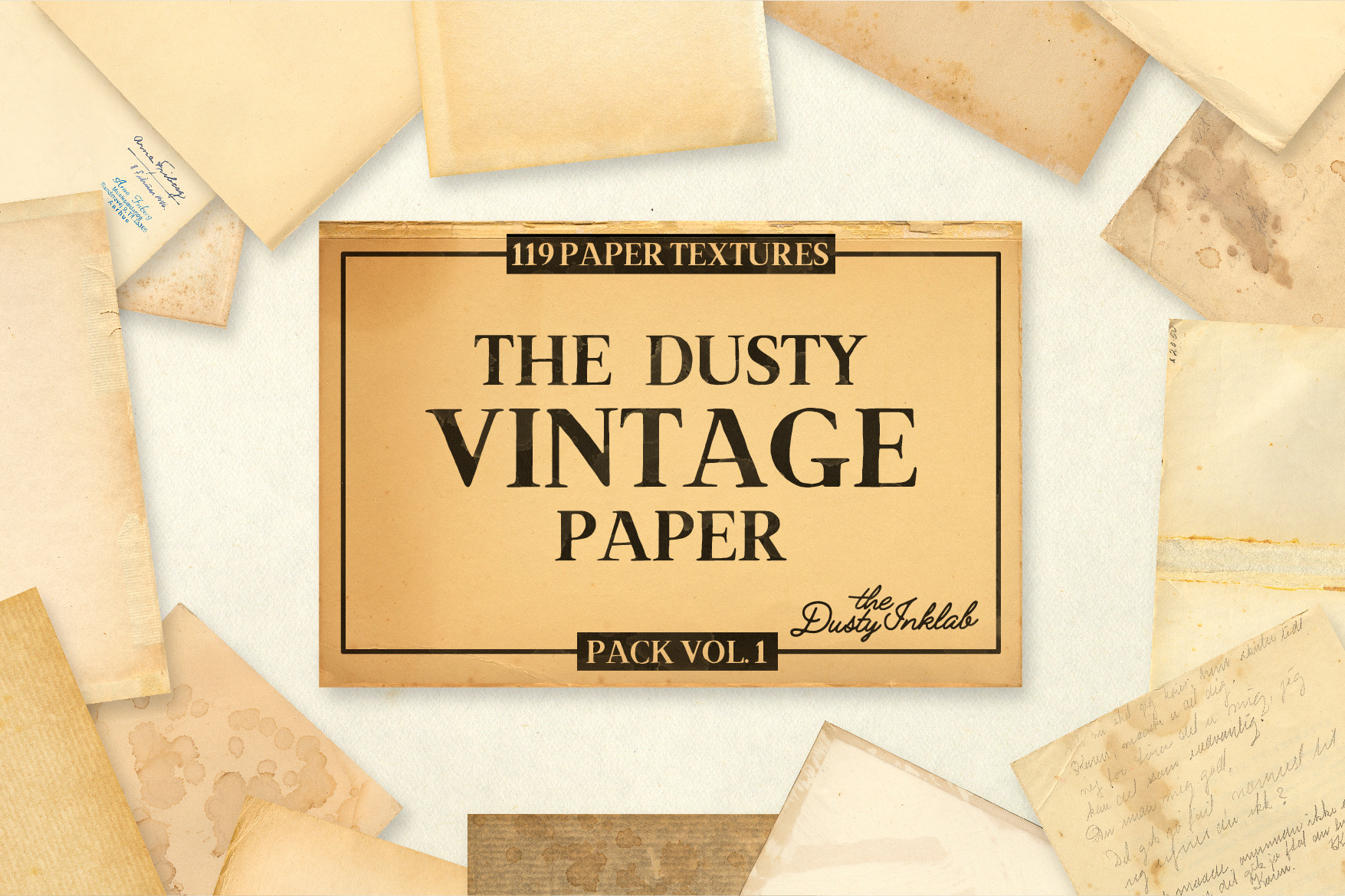 The Dusty Vintage Paper Pack Vol. 1, a Texture Graphic by The Dusty Inklab