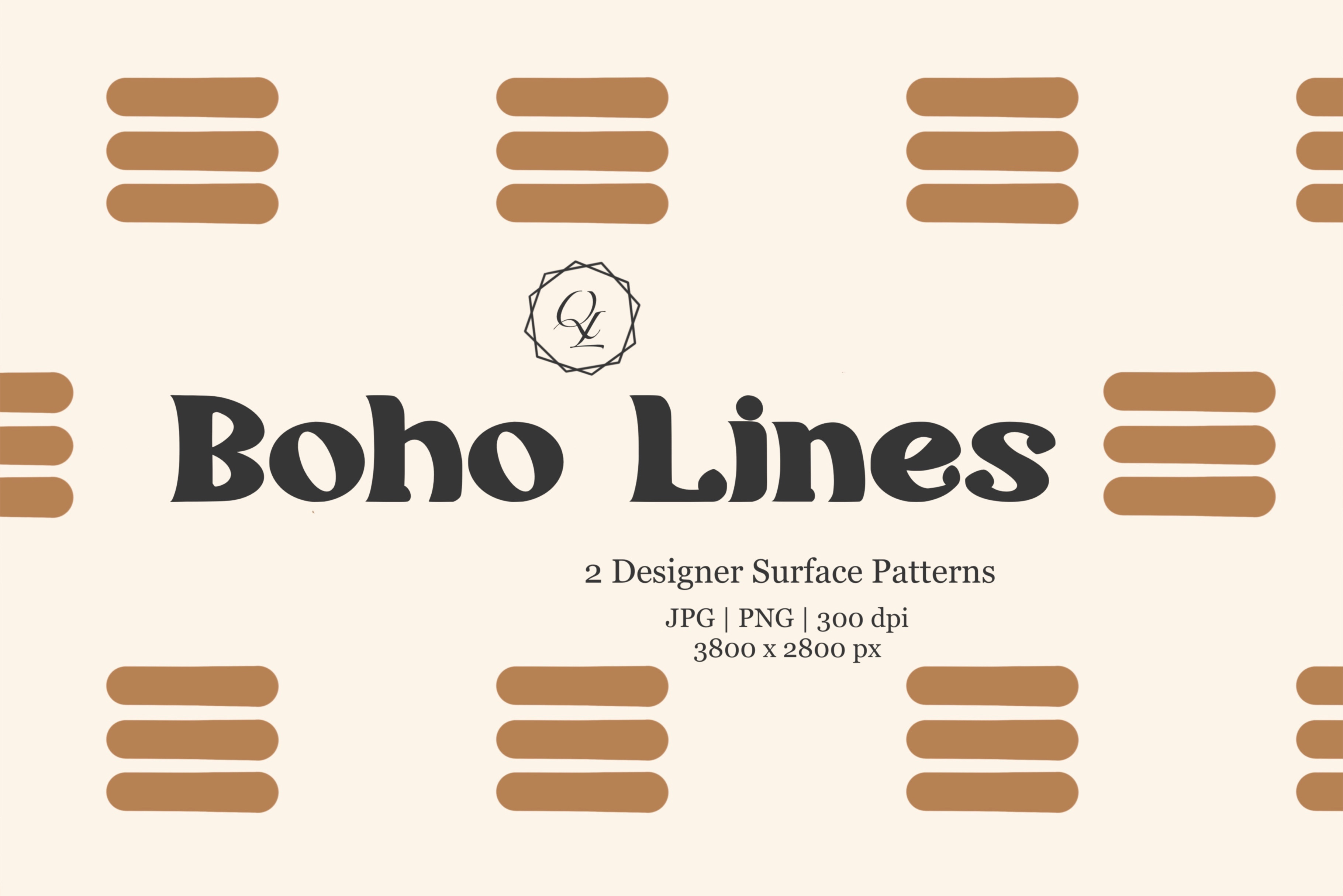Boho Lines Surface Patterns, a Pattern Graphic by Quinn Lane Designs
