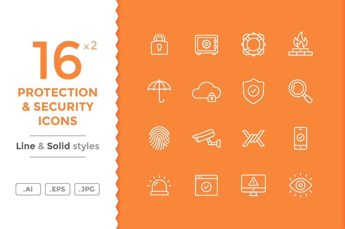 Protection and Security Icons, a Solid Icon by filborg