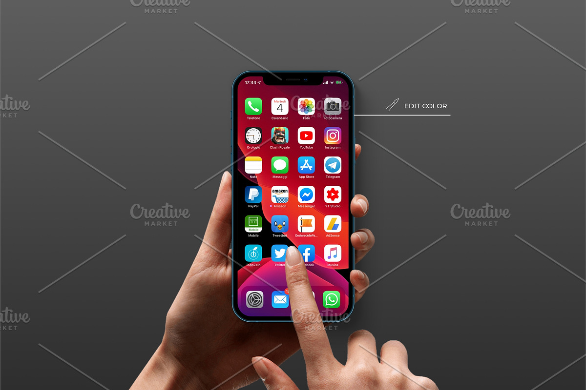 iPhone 12 Pro in Hand Mockup