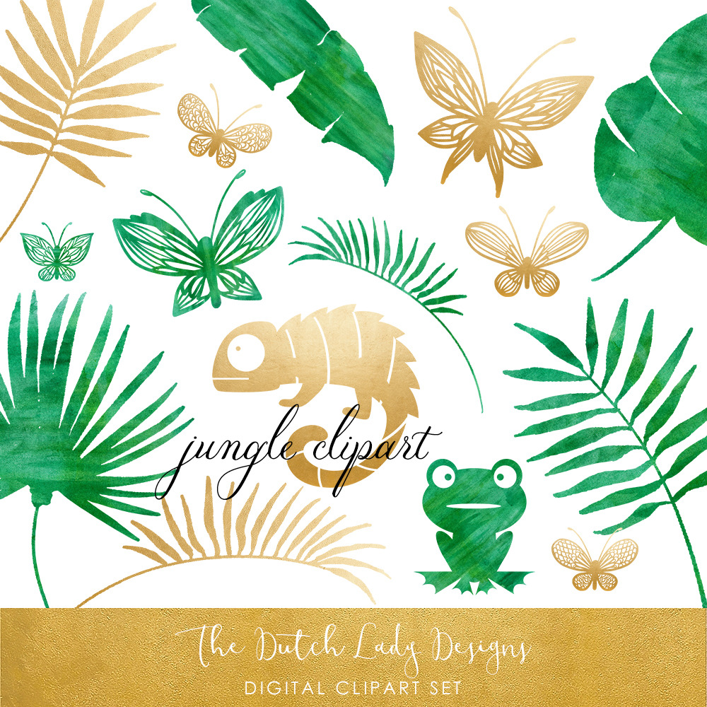 Rainforest & Jungle Clipart Set, an Animal Illustration by The Dutch ...