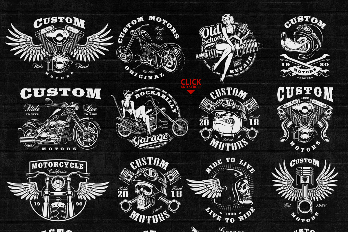 Biker Design Bundle, an Illustration by Harry Kasyanov