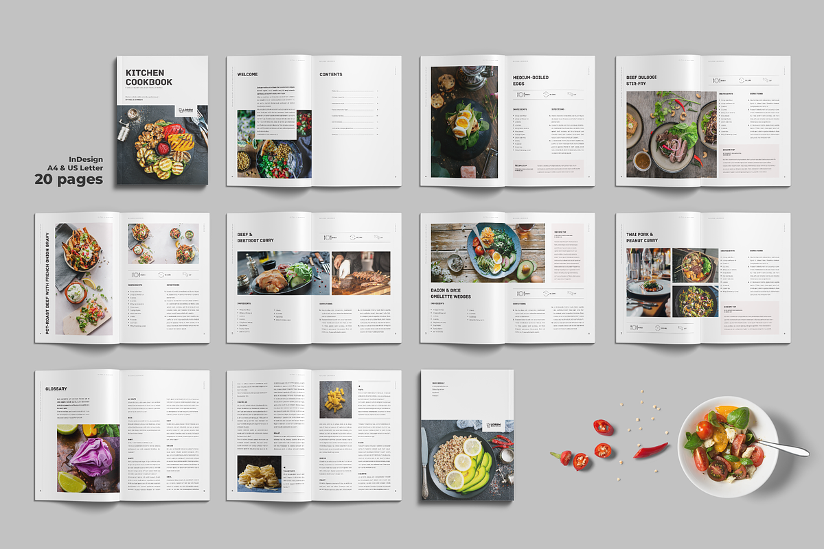 Cookbook / Recipe Book, a Templates & Theme by StockInDesign