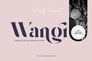 Wangi - Stencil Style, a Sans Serif Font by ErgibiStudio