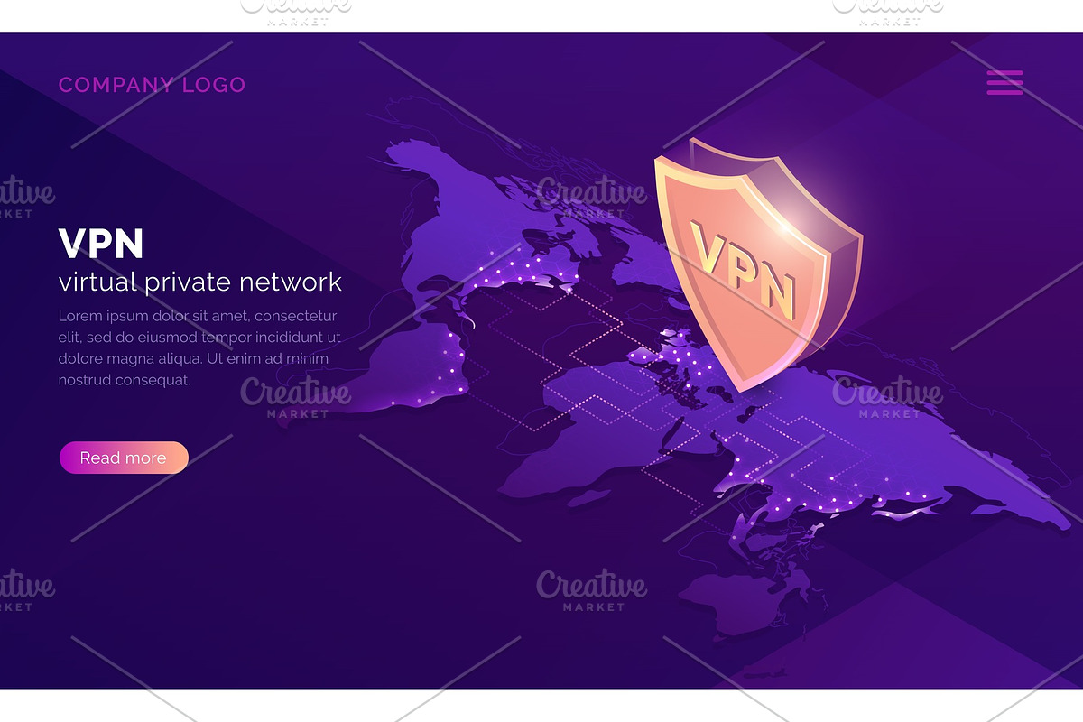 VPN virtual private network, a Person Illustration by art PVP - market