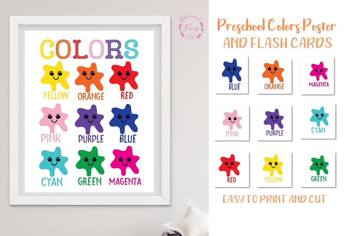 Preschool colors poster, a Decorative Illustration by Graphic House ...