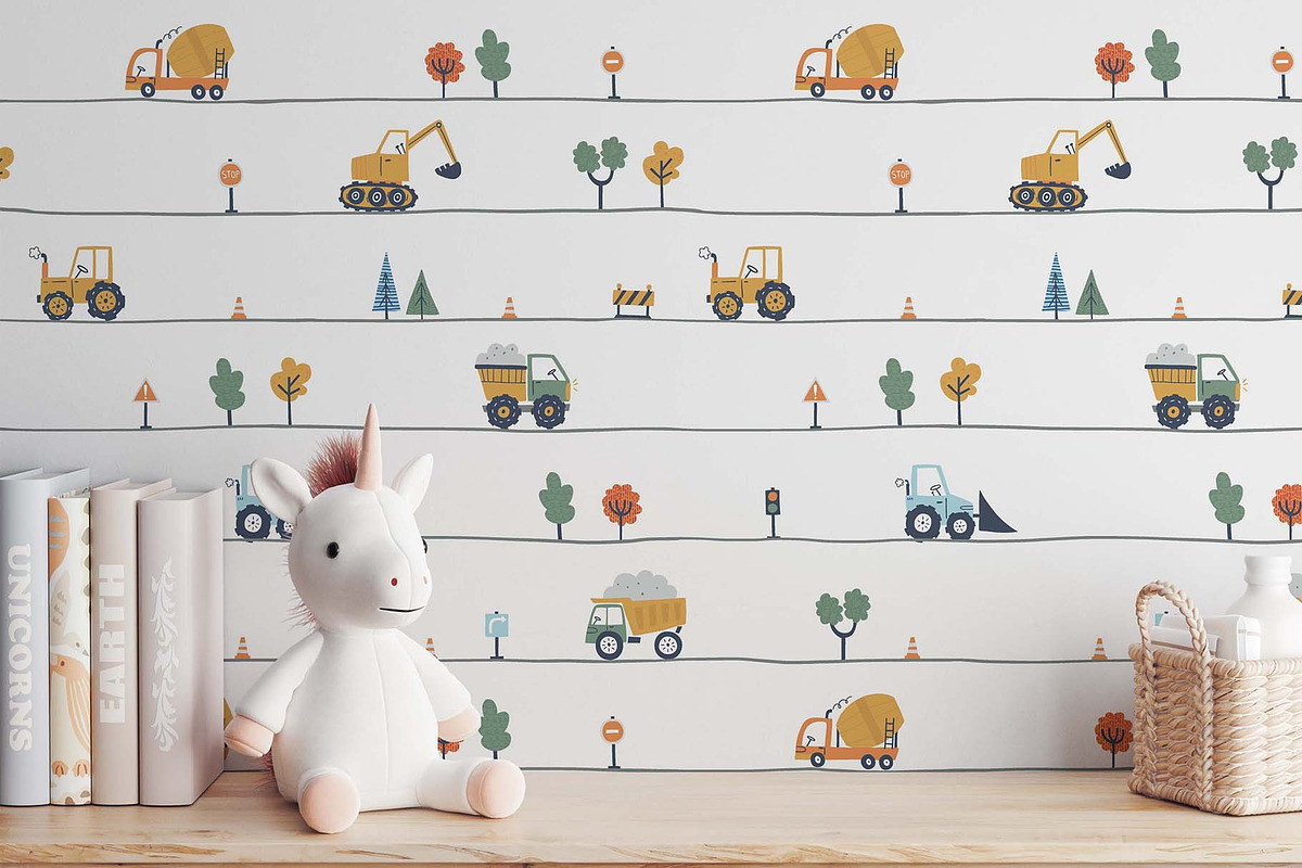 Little Builders Seamless Pattern Set