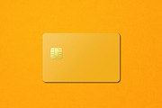 Yellow credit card on a color background, an Object Graphic by GoodGoods