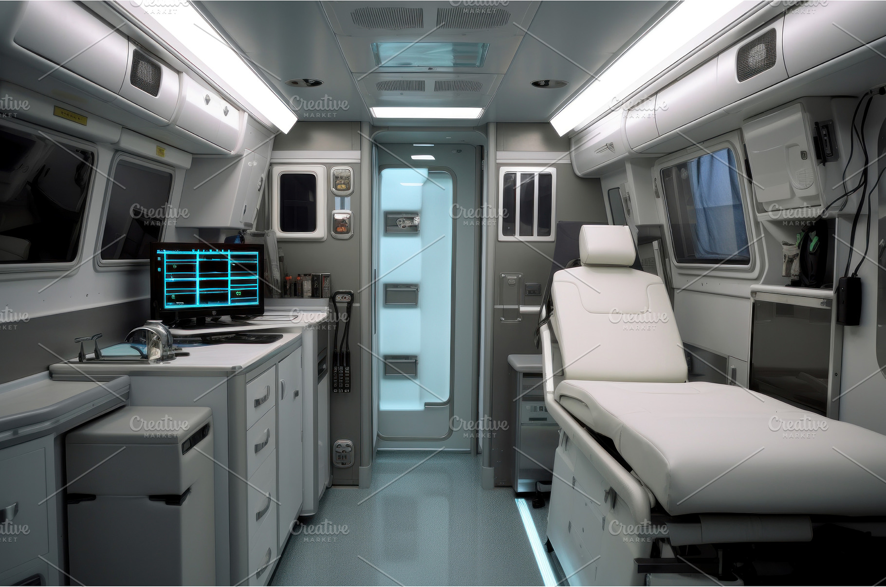 Life-saving Modern ambulance inside, a Health & Medical Photo by ...