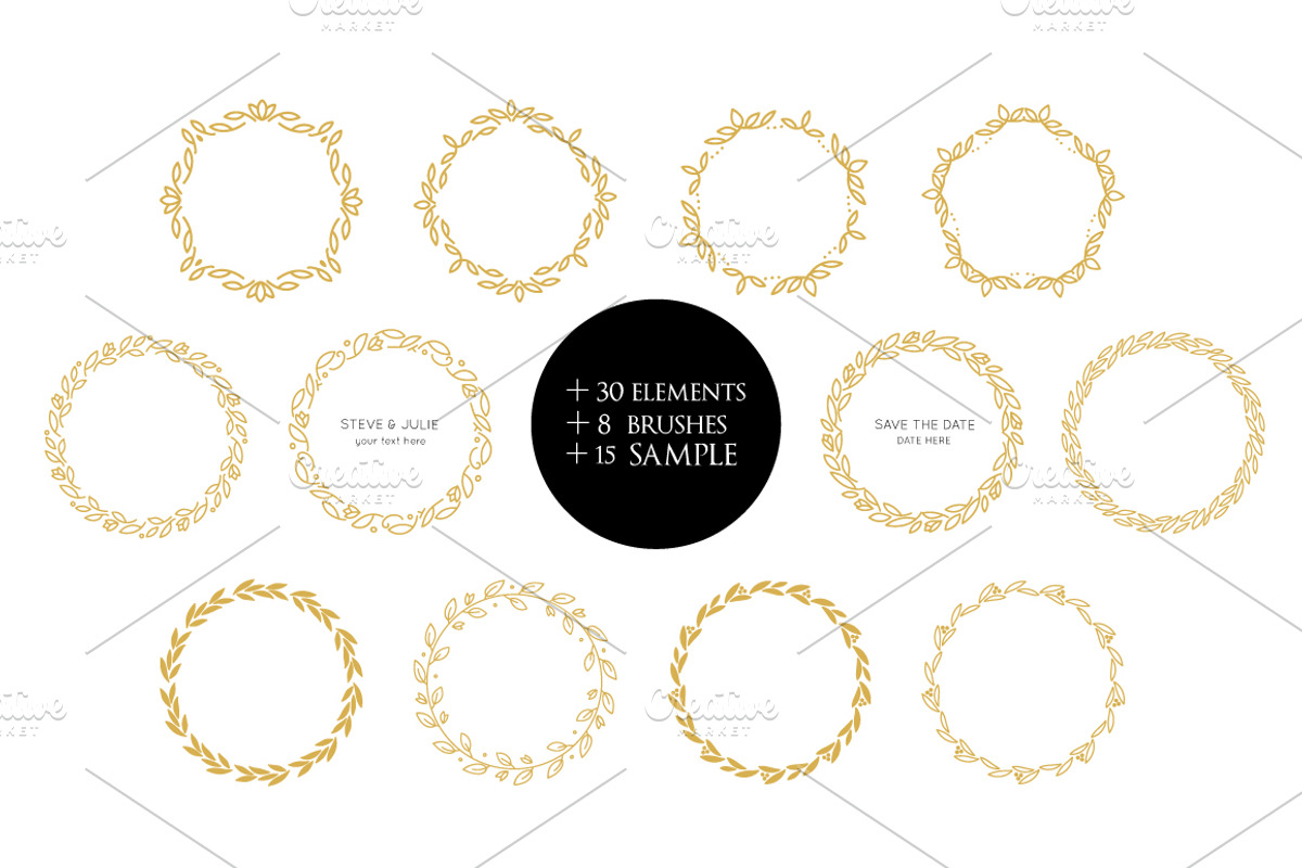 HAND DRAWN LOGO ELEMENTS UPDATE PNG, a Texture Illustration by MooBeer