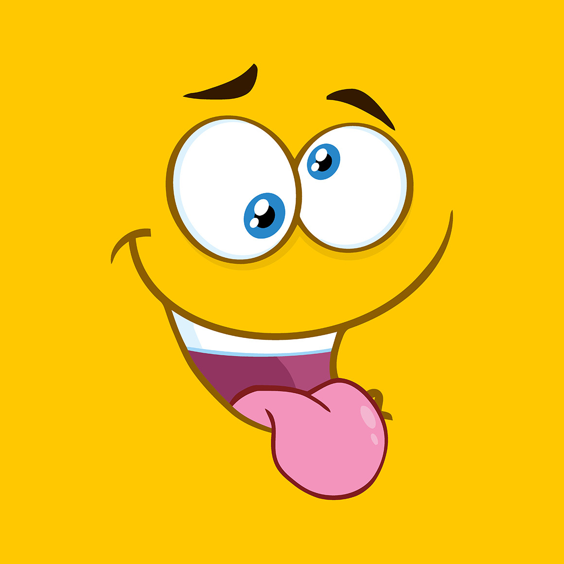 Mad Cartoon Funny Face, a Person Illustration by HitToon