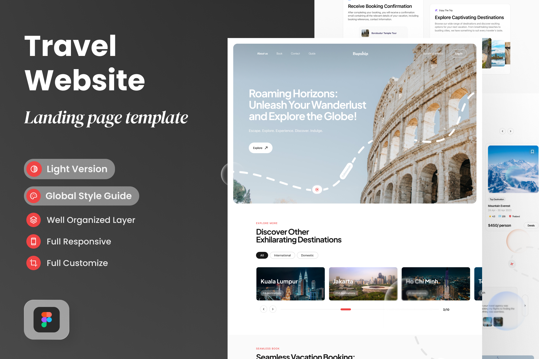 Bunshin - Travel Agency Website, a Landing Page Template by SLAB ...
