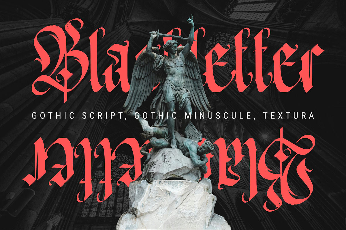Night Prayer Display Blackletter Font