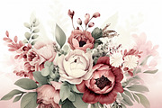 Watercolor flowers wreath Background, a Background Graphic by shahsoft