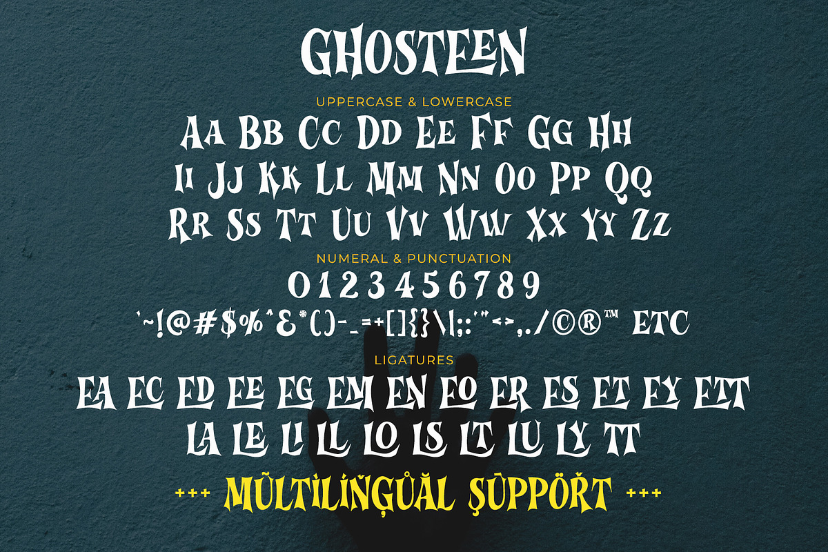 Ghosteen - All Caps Display Font