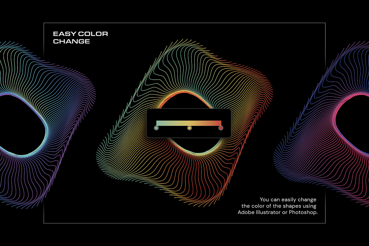 Wave Lines - 100 Vector Shapes, an Object Graphic by assetpro.design
