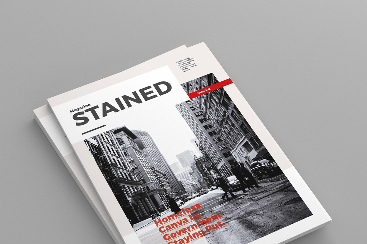 Stained - Magazine Template, a Magazine Template by inspirasign