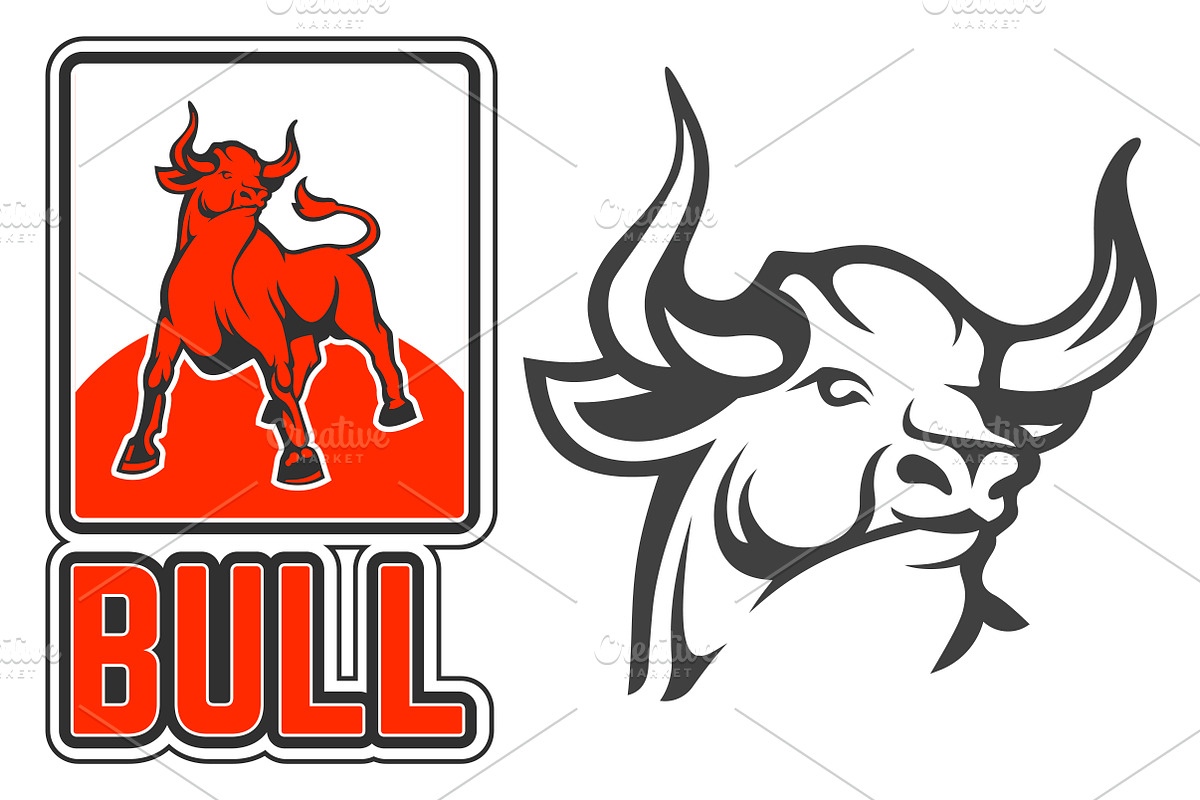 Bull symbol - vector illustration, an Illustration by ART69M