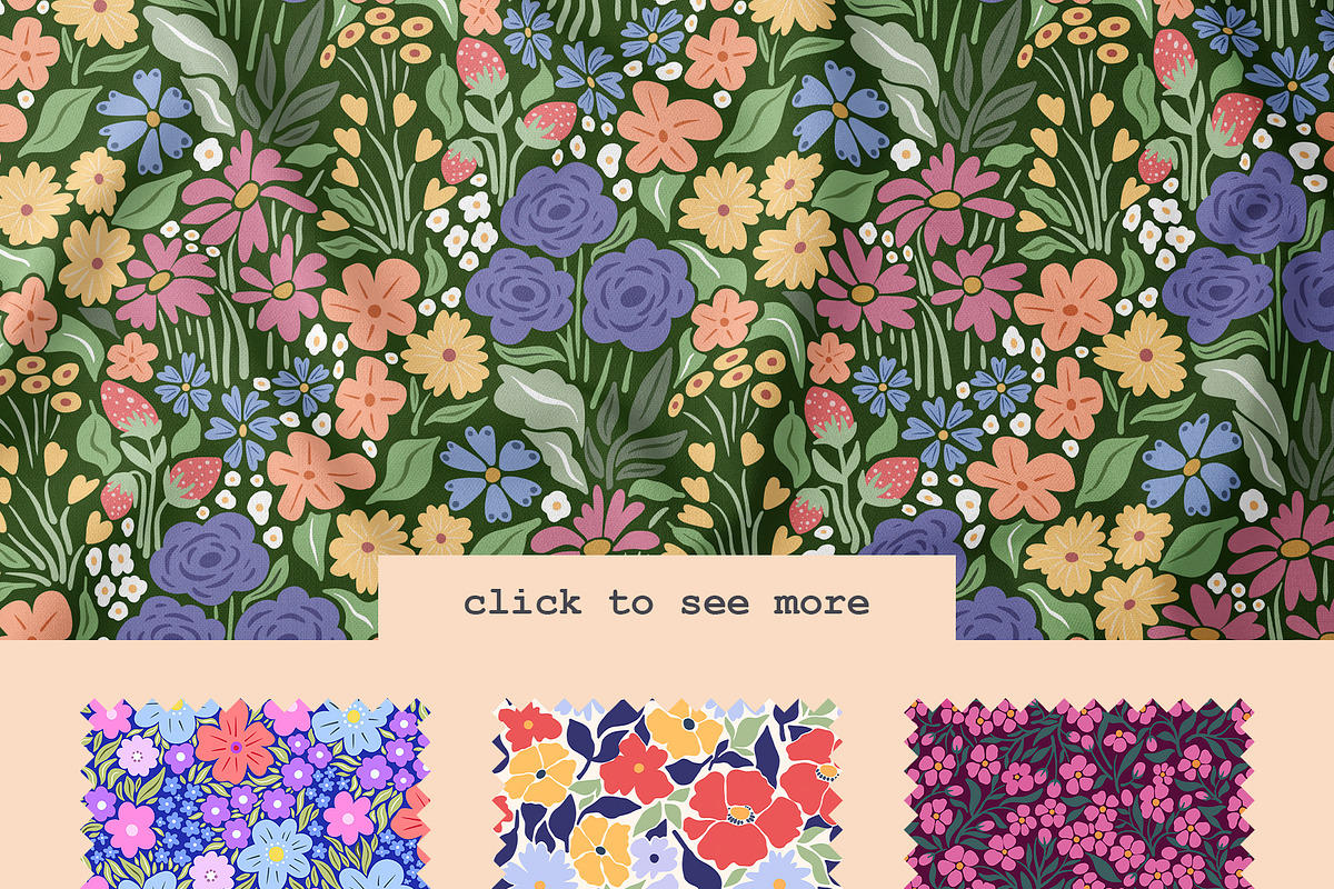 Summer Flower Patterns, a Pattern Graphic by Alina Sh