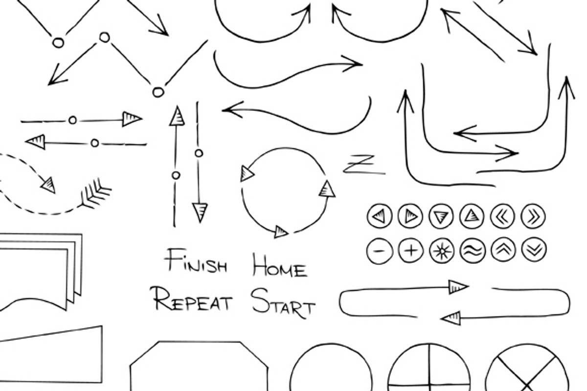 Doodle Flowchart Interface Elements, a Work Illustration by Albert Does ...