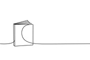 Closed book one line continuous, an Education Illustration by GraphiShop