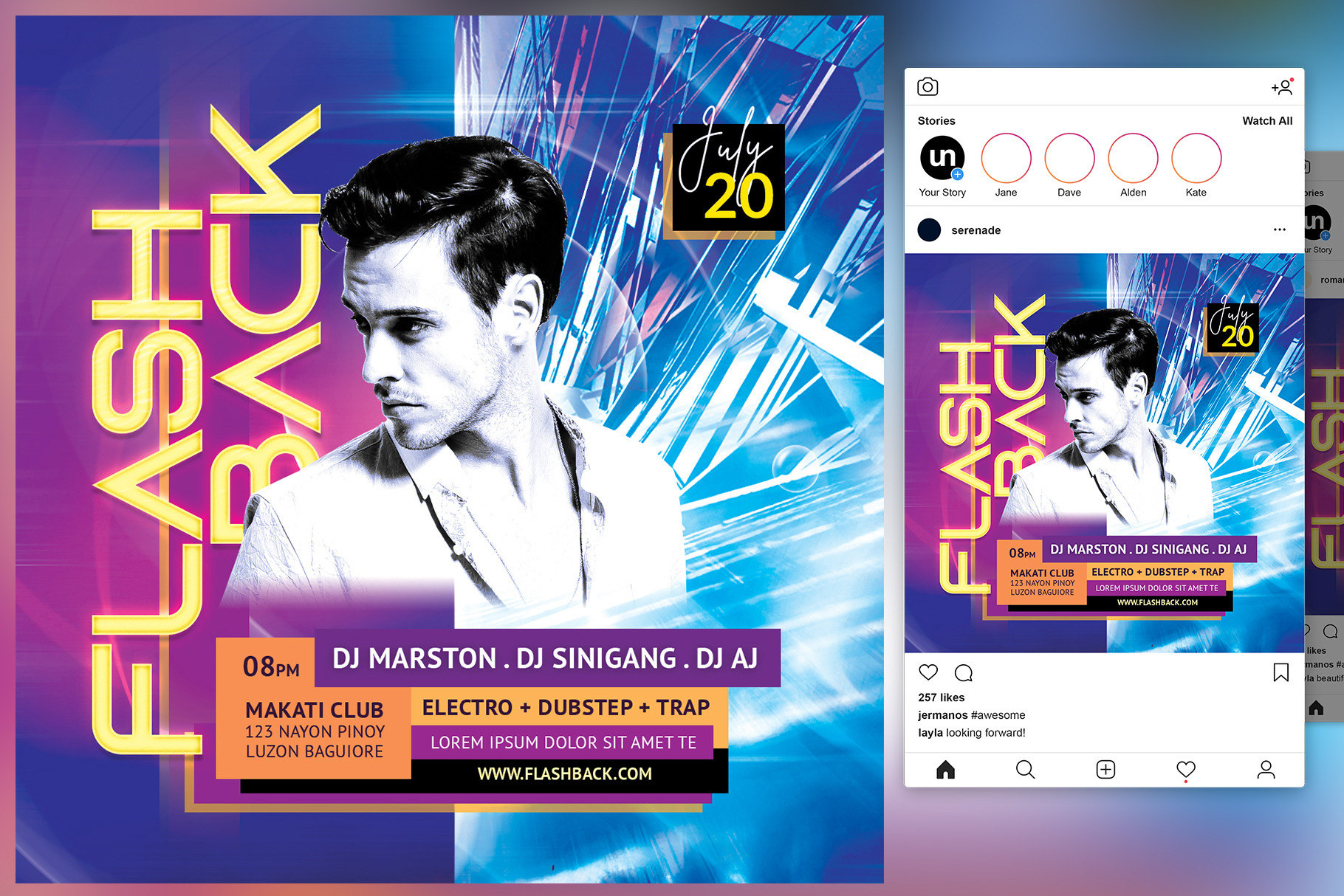 Flashback Flyer, a Flyer Template by KiraYamato Design Studio ...