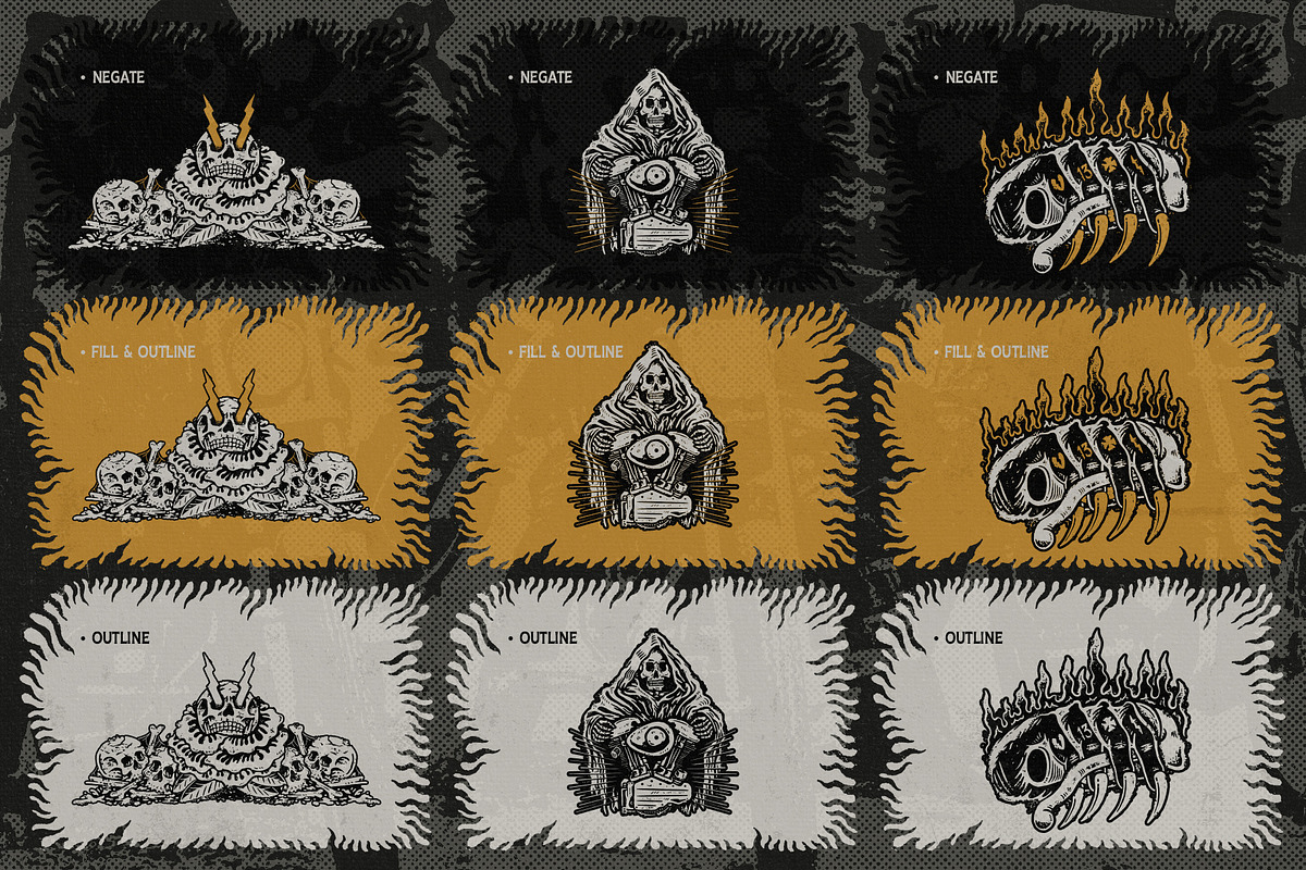 Deadly Route Motorcycle Illustration, an Illustration by goodsbyfloyd