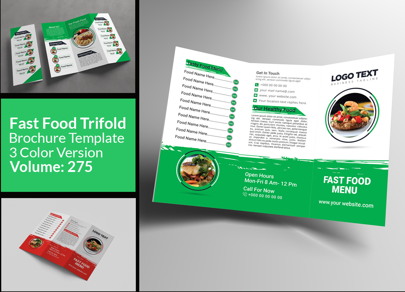 Food Menu Template for Restaurants, a Brochure Template by MRI STUDIO