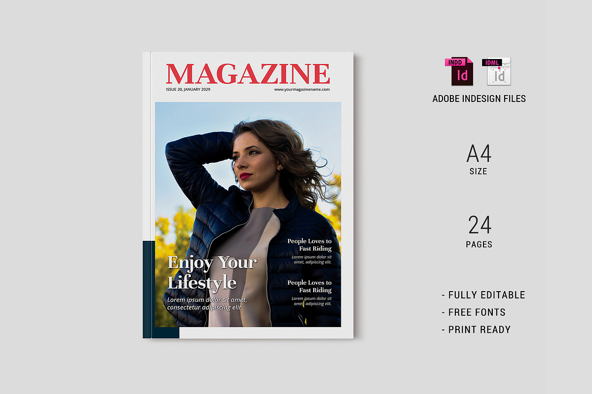 Lifestyle Magazine Template, a Magazine Template by xtratimebd