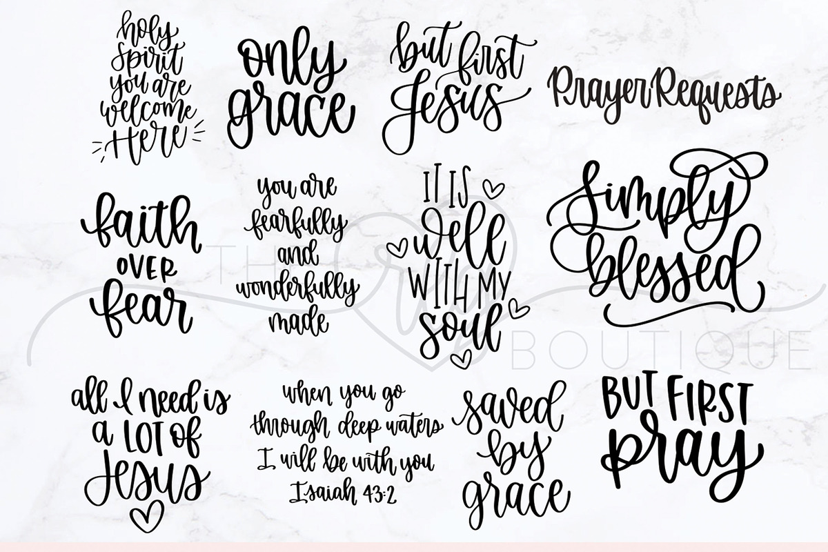 Christian Designs Bundle, an Object Graphic by Rebecca Lane Graphics