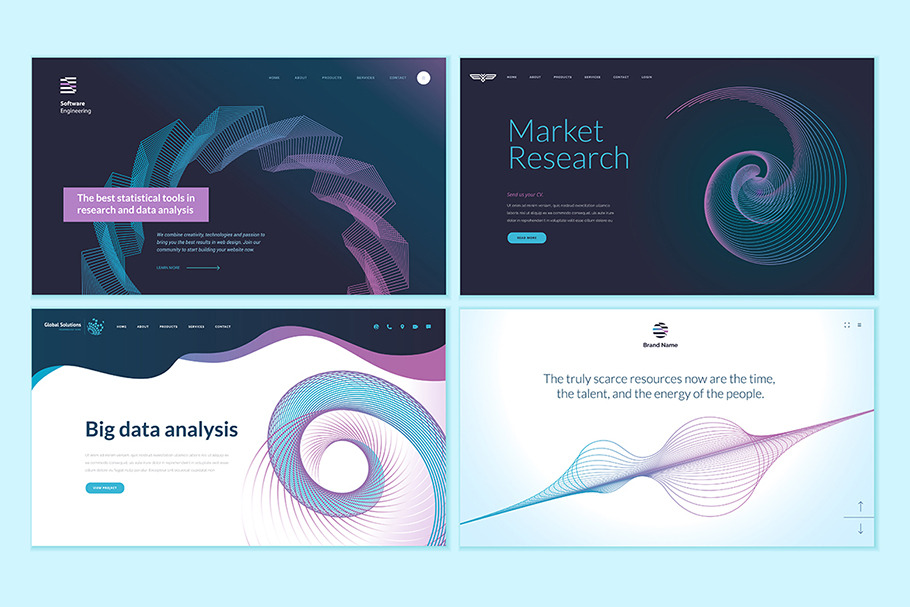 Web Page Abstract Design Templates, a Templates & Theme by PureSolution ...