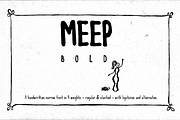 Meep Bold, a Handwritten Font by dawnland